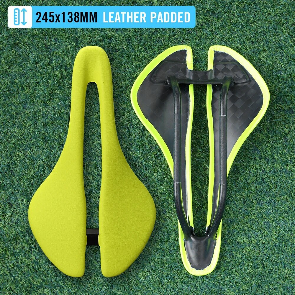 RYET Ультралёгкое Карбоновое Седло 69/79 г Овальное T02 Leather Green