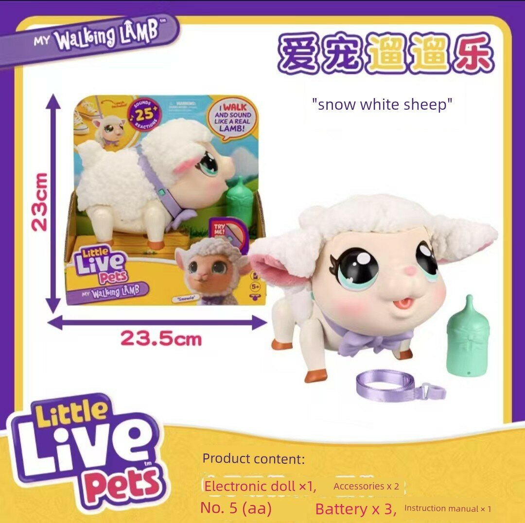 Little Live Pets Интерактивная игрушка-овца из плюша для детей, мягкая, с реакцией на движения, обучающая игра