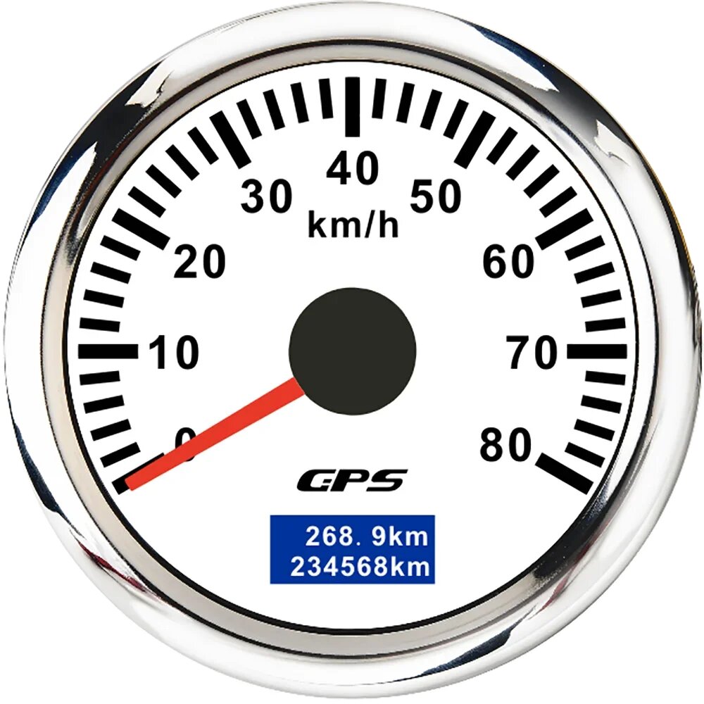 30/60/80/120/200 км/ч GPS-спидометр с GPS-антенной 52 мм измеритель скорости для автомобиля и грузовика с 7-цветной подсветкой 9-32 В 80KMH-WS