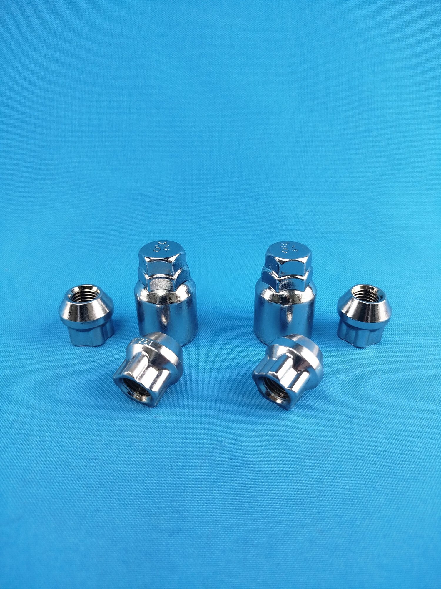 Гайки хром. открытые "HERZOG" 12х1,5х21х19мм + 2 секретных ключа (4шт)