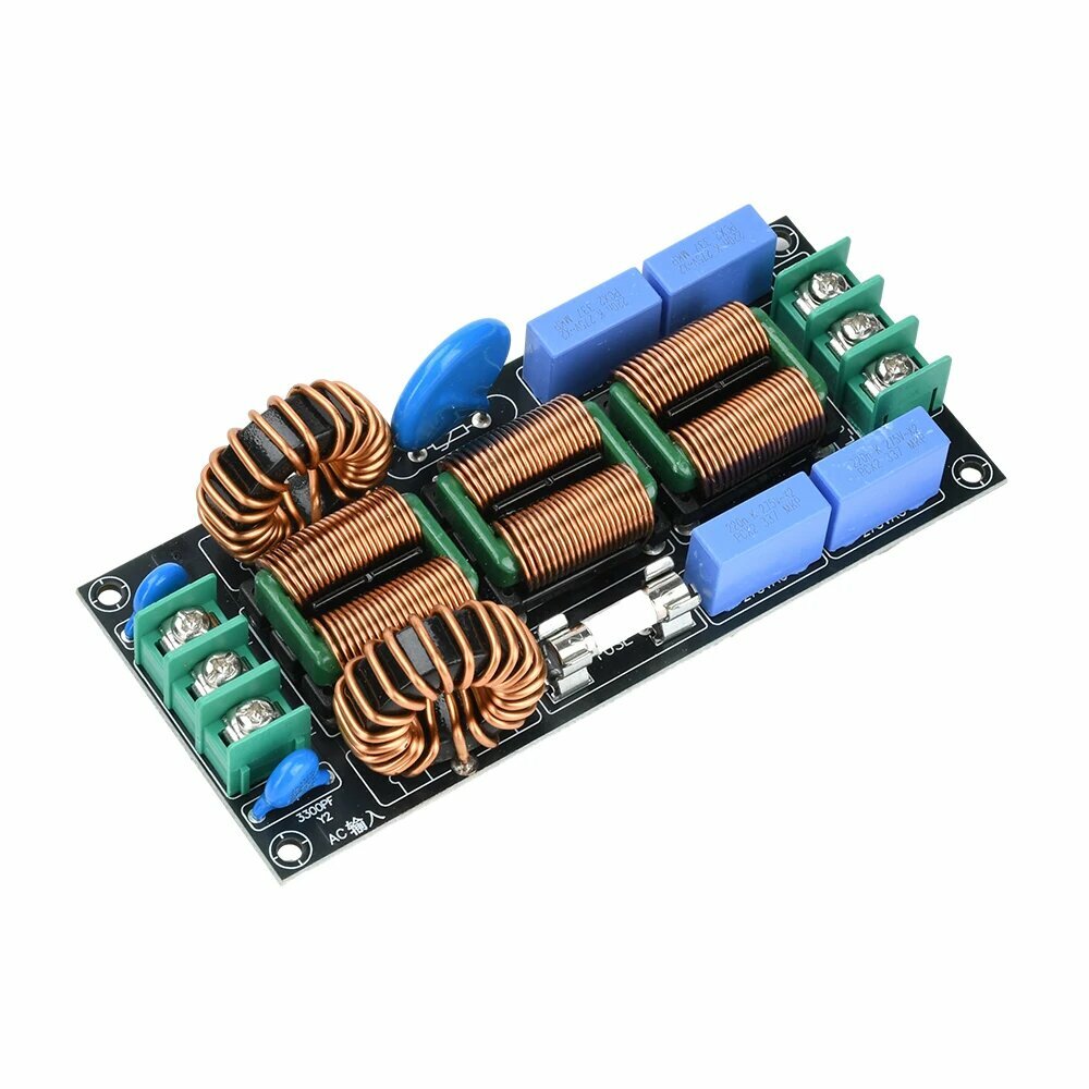 110-250 В переменного тока, четырехуровневый аудио источник питания переменного тока 220 В, Emi, фильтр от электромагнитных помех, фильтр питания, 16 А, готовая плата