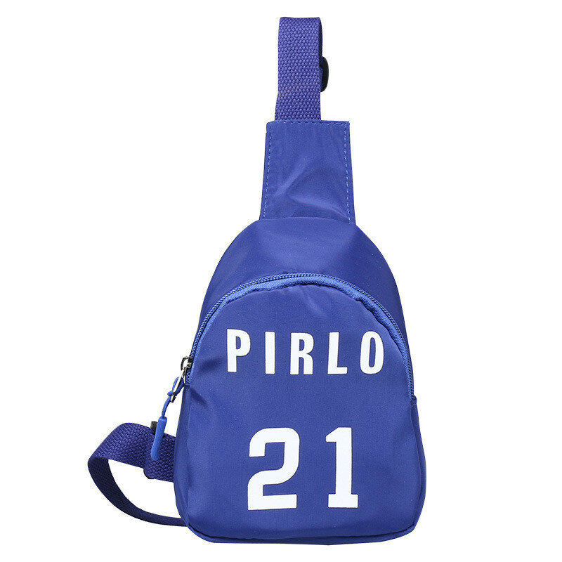 Детская легкая прочная сумка через плечо с алфавитным рисунком для школы и игр, синий