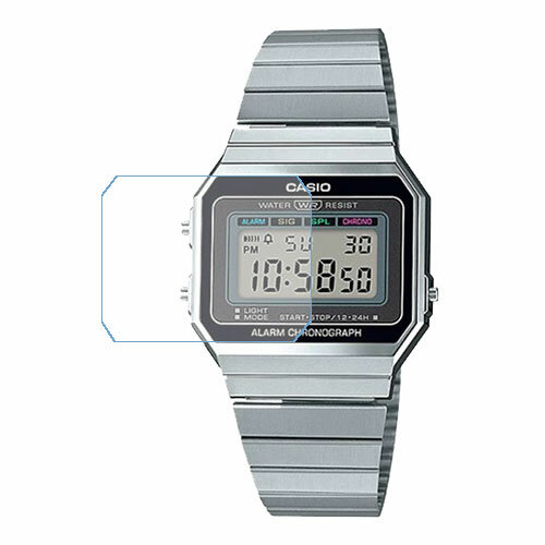 Скрин Мобайл защитный экран для часов Casio A700W-1A из нано стекло 9H