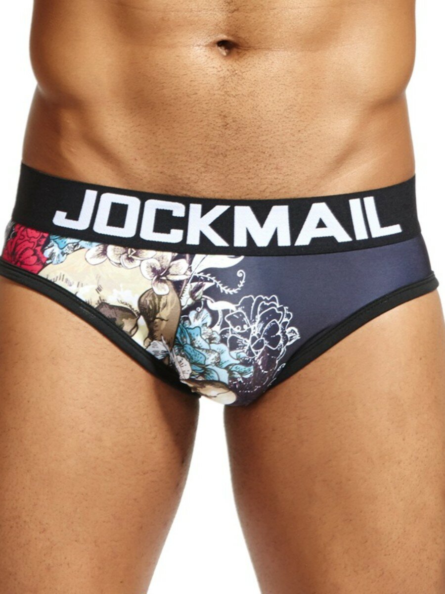 Мужские трусы брифы разноцветные с принтом JOCKMAIL JM2058 L (48)