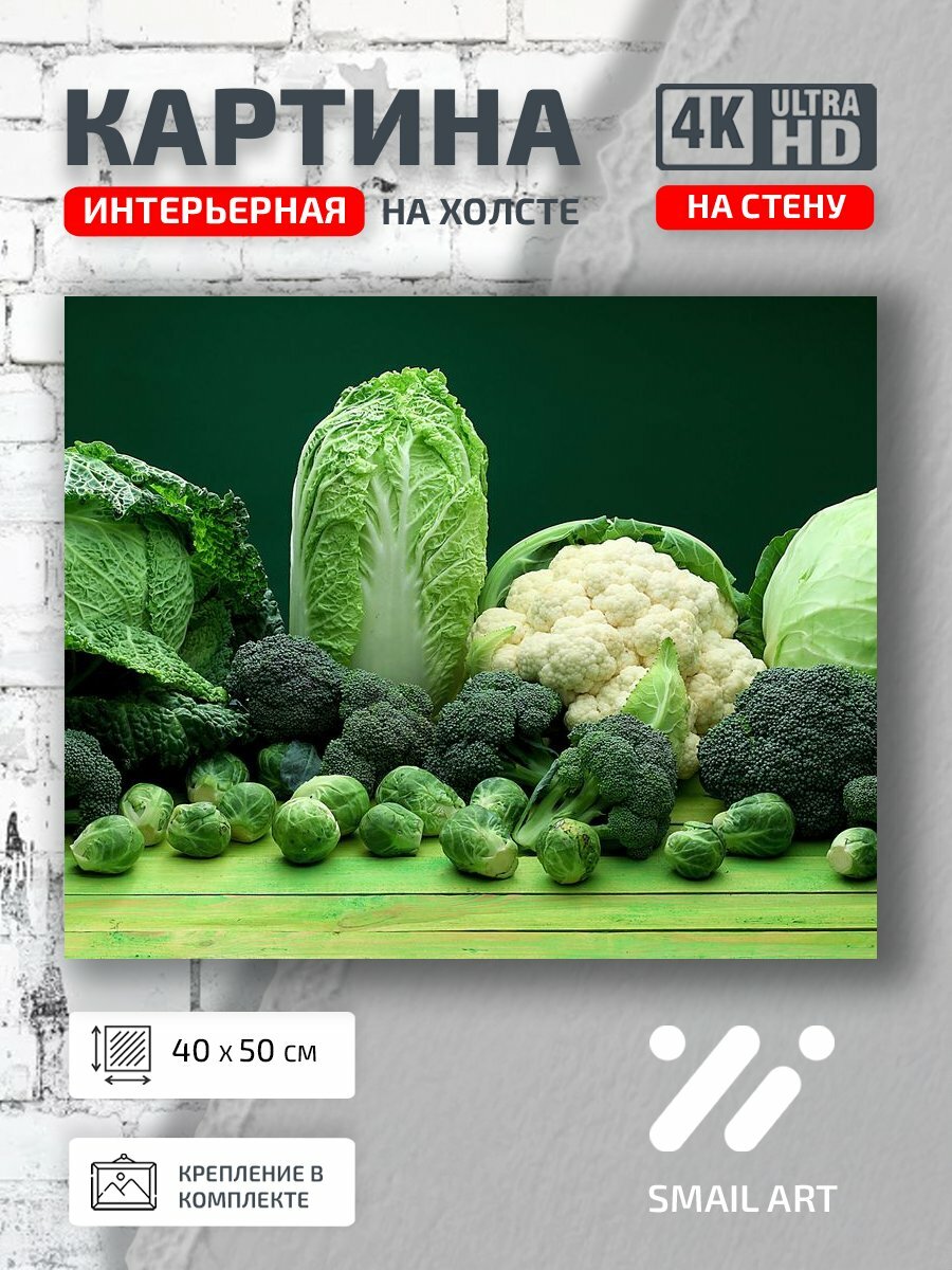 Картина на холсте интерьерная 40 на 50 на стену Натюрморт Food для студии кулинария декор