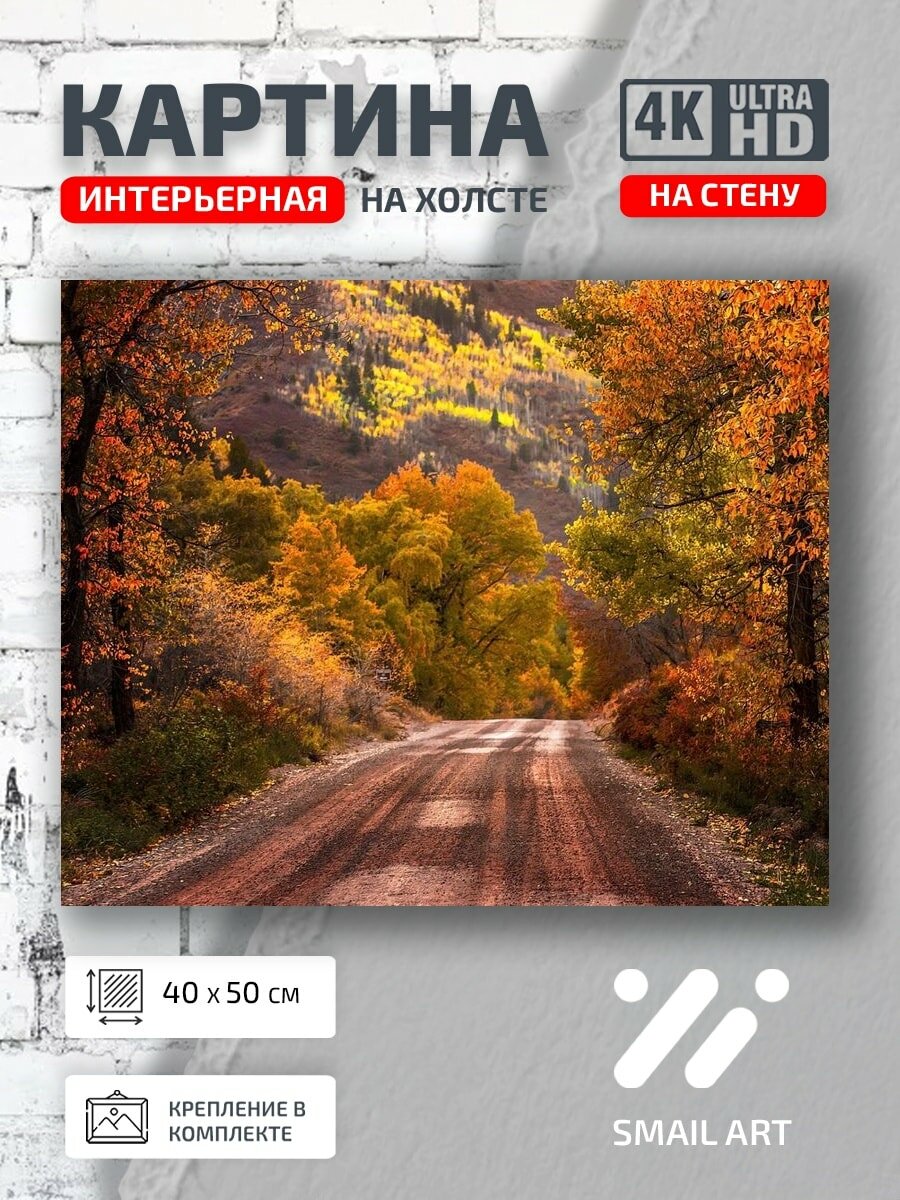 Картина на холсте интерьерная 40 на 50 на стену Природа лес для гостиной пейзаж