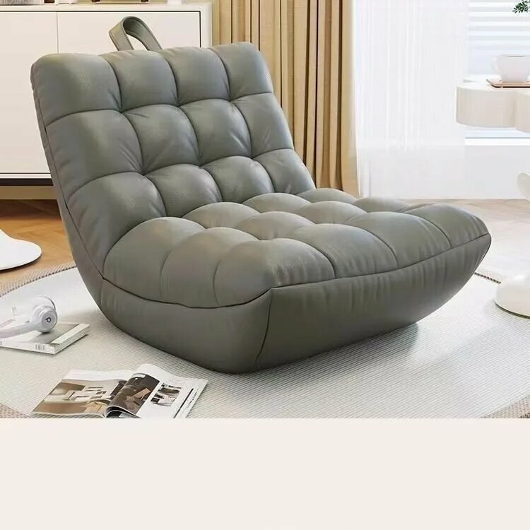 We zero Бескаркасный пуф Диван, Мех искусственный, Размер S, темно-серый