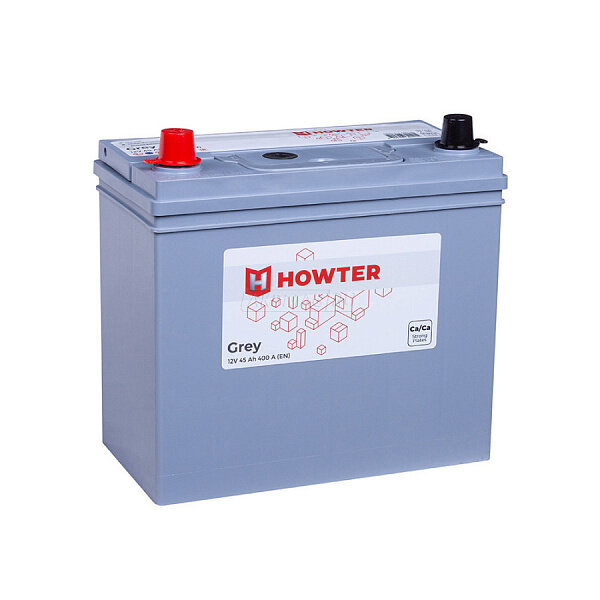Аккумулятор автомобильный HOWTER Grey ASIA NS60 45L ПП 400A (238х129х227) B24R 238x129x227