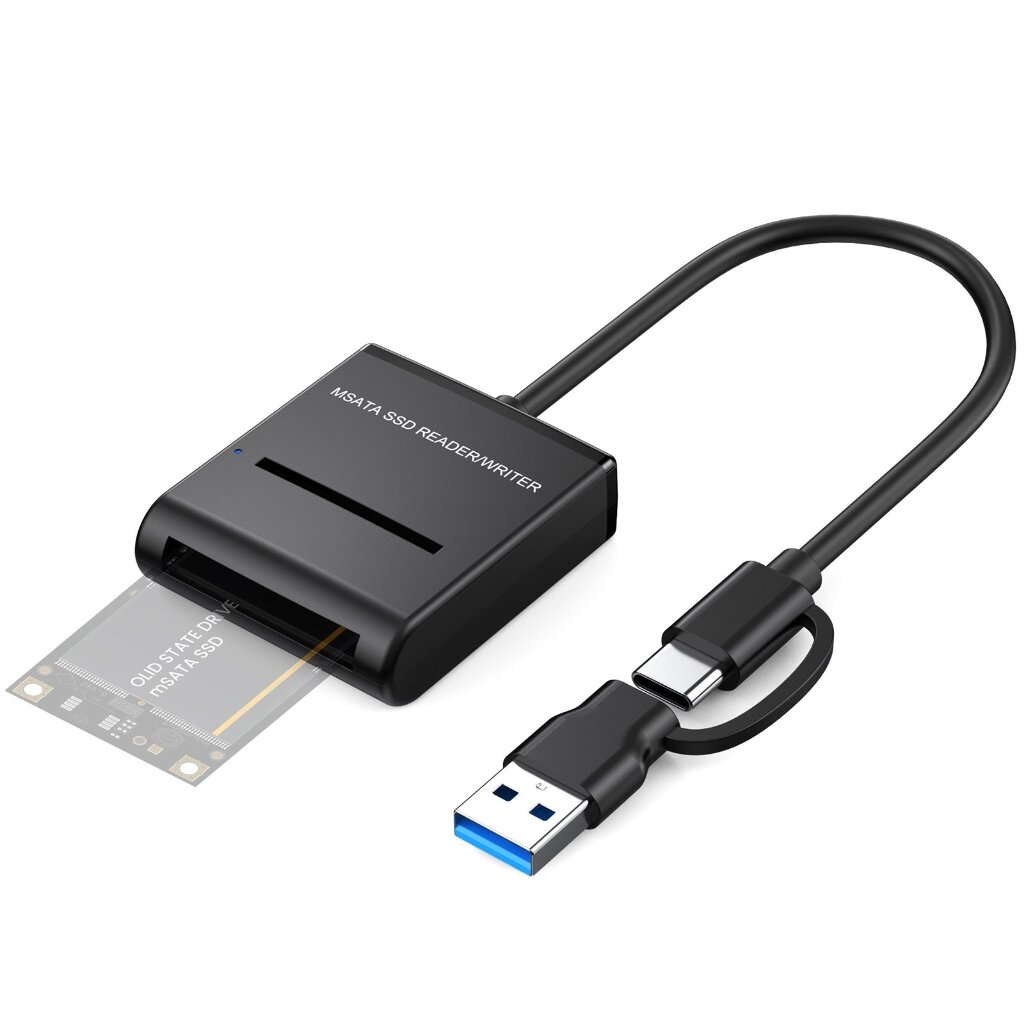 Адаптер mSATA → USB 3.0 Type-C, ТИП C с адаптером — фото 1