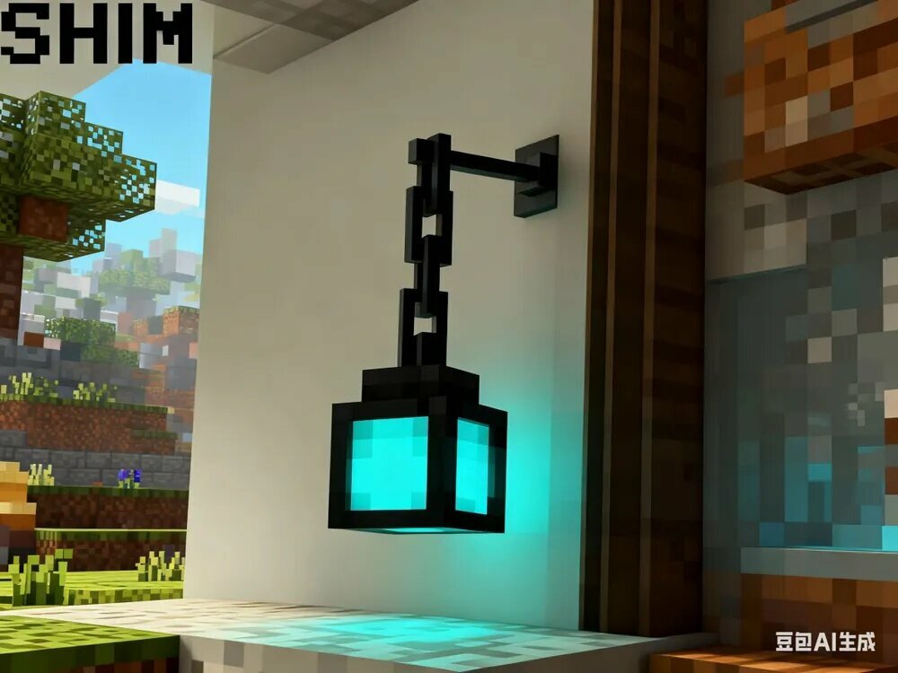 Пиксельный ночник Minecraft(6*6*10CM)-Пульт дистанционного управления +16 цветов+ цепь