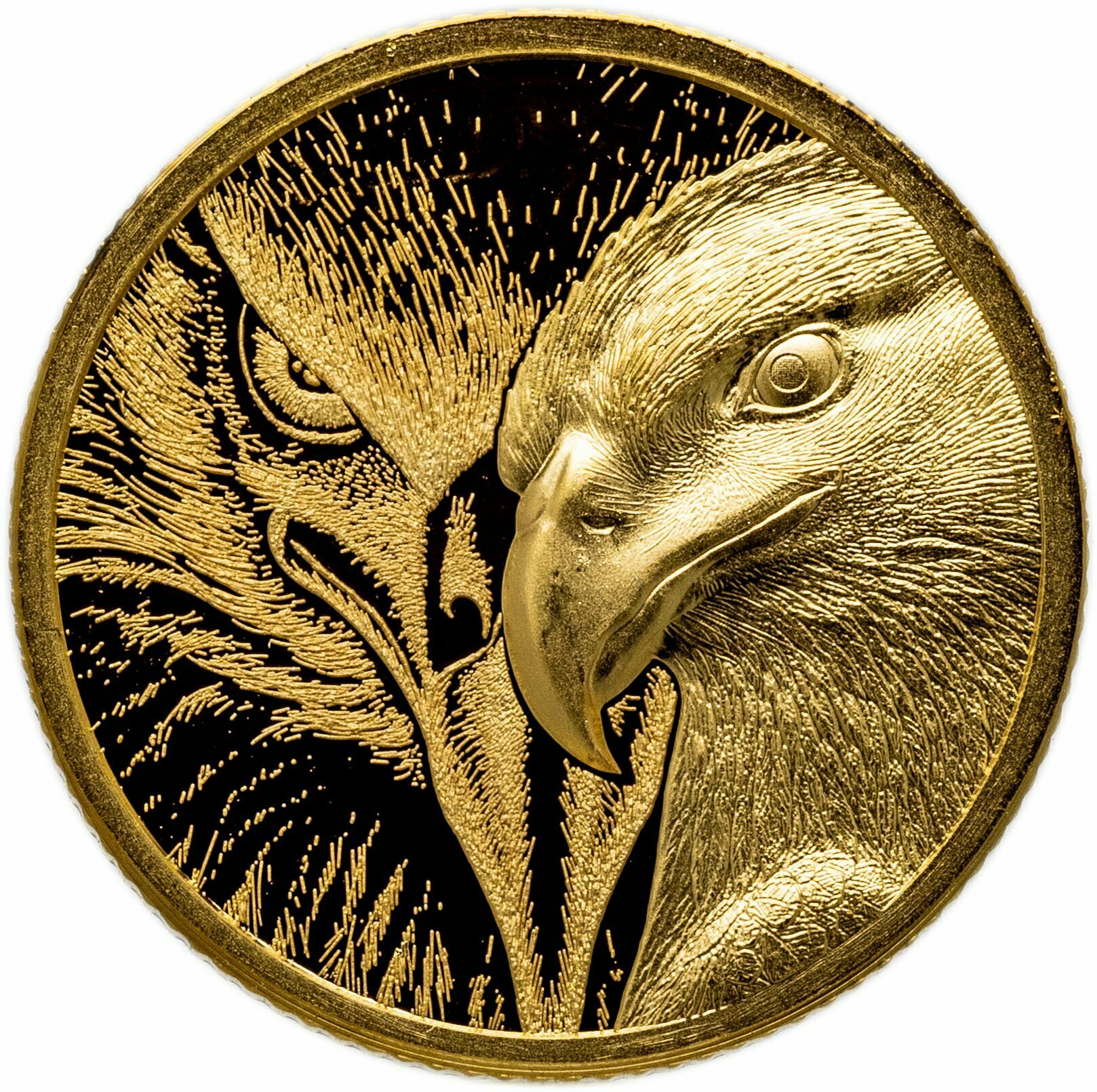 Монголия 1000 тугриков 2020 "Мистический Орел", в футляре с сертификатом, Золото 999, в сохранности Proof