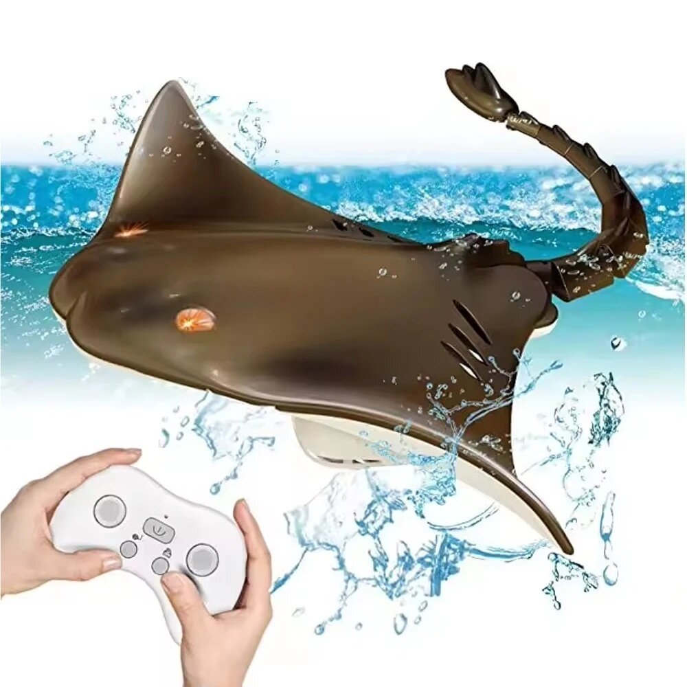 2.4G беспроводной водонепроницаемый детский интерактивный электрический симулятор манты, плавающая рыбка, игрушка с дистанционным управлением для животных, подарок