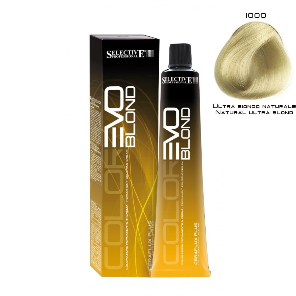 SELECTIVE PROFESSIONAL профессиональная крем-краска ColorEVO 1000 суперосветляющая натуральная, 100 мл
