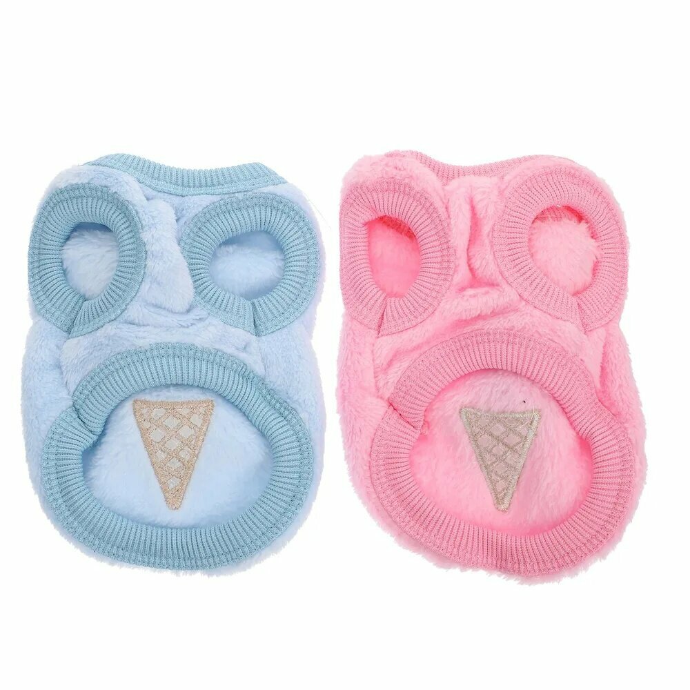 Костюм для кроликов, из кораллового флиса, наряд для питомцев, 2 шт.