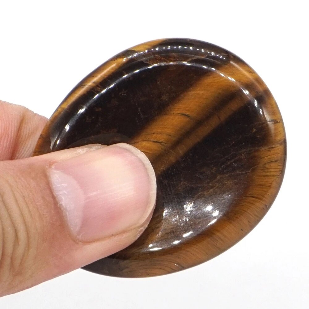 Карманный тревожный камень из розового кварца, черный родонит, синяя авантюрин, зеленая авантюрин, Тайваньская бирюза, фиолетовый мусковит, вишневый Агат, клубничный кварц, желтый ти Коричневый, Yellow Tiger Eye