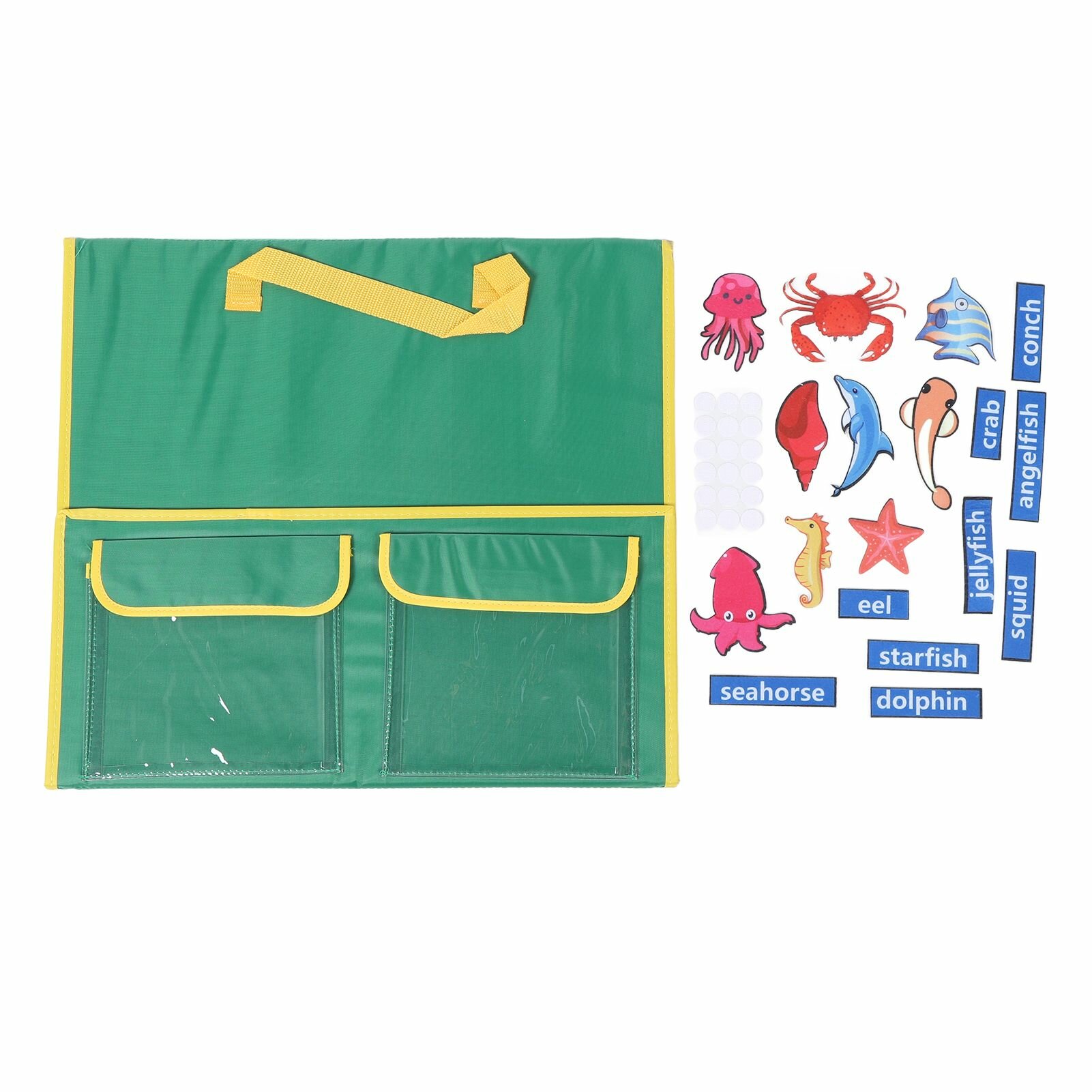 Портативная доска из войлока с сюжетом, тематика морской флоры и фауны, многоразовая, с высокой адаптивностью, подходит для настольного обучения в классе в раннем возрасте.