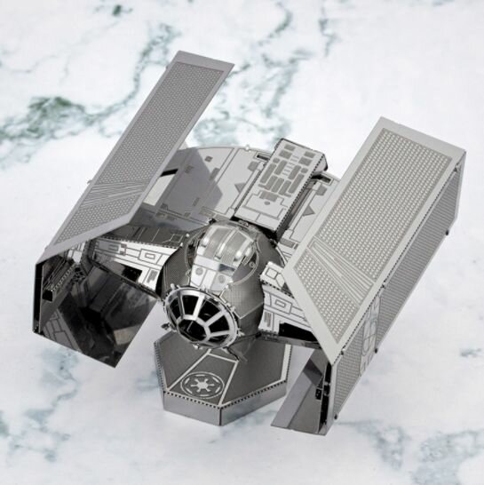 3D металлический конструктор, коллекционный мини набор 3D пазл железный истребитель TIE Дарта Вейдера по мотивам Звёздные войны, для подростков и взрослых 14+