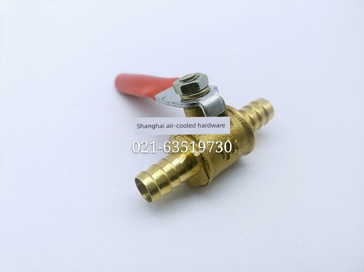 Медный двухходовой шаровой кран с прямым подключением и красной ручкой, мини-клапан для шланга, переключатель для