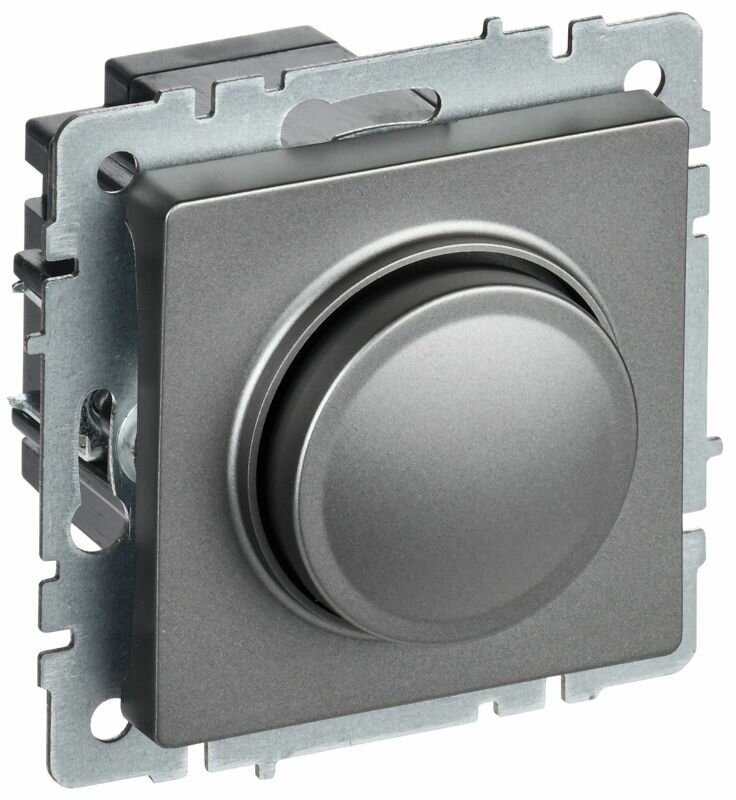 Светорегулятор СП BRITE пов-наж. 600Вт СС10-1-0-БрС механизм сталь IEK BR-D20-0600-K46