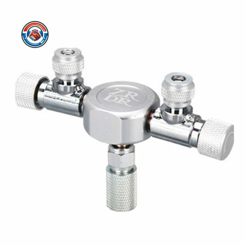 Разветвитель CO2 для аквариума, многоходовик с игольчатыми клапанами, распределитель баллона на 2-6 выходов, точная регулировка потока, компактный алюминиевый сплиттер для растений