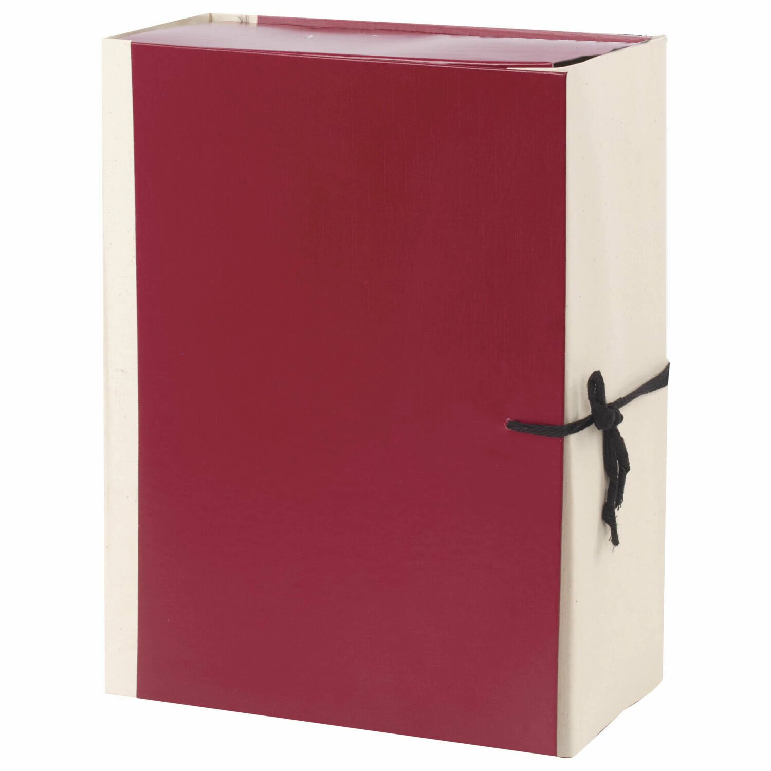 Папка для бумаг архивная А4 (225310 мм), 120 мм, 4 завязки, бумвинил, корешок — коленкор, 123201