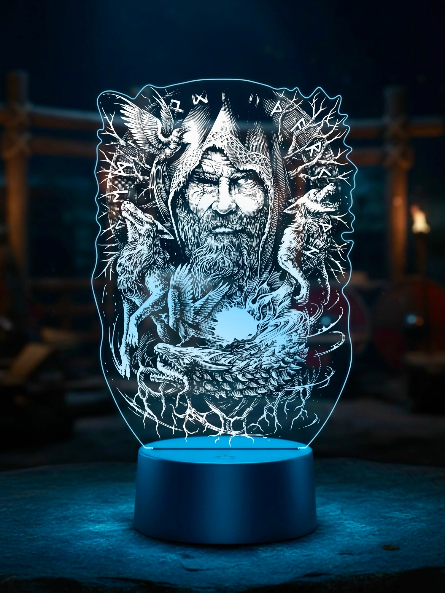 Ночник Скандинавский Викинг - Viking. Яркий акцент в интерьер — стильный декор для комнаты, который сразу цепляет взгляд.