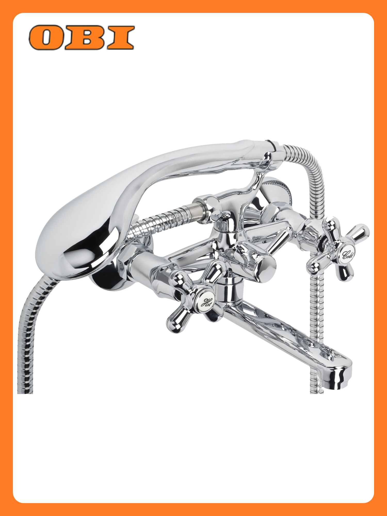 Смеситель д/ванны ARGO RETRO 122 с душевым гарнитуром, поворотный излив 13,5 см