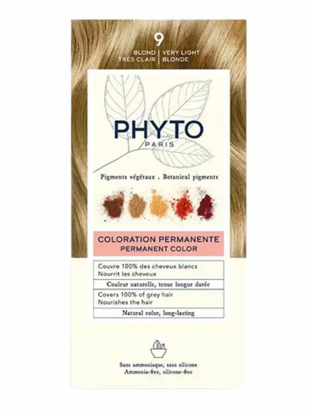 Фито Крем-краска для волос тон 9 (очень светлый блонд), 50/50/12 | PHYTO Hair Dye Cream