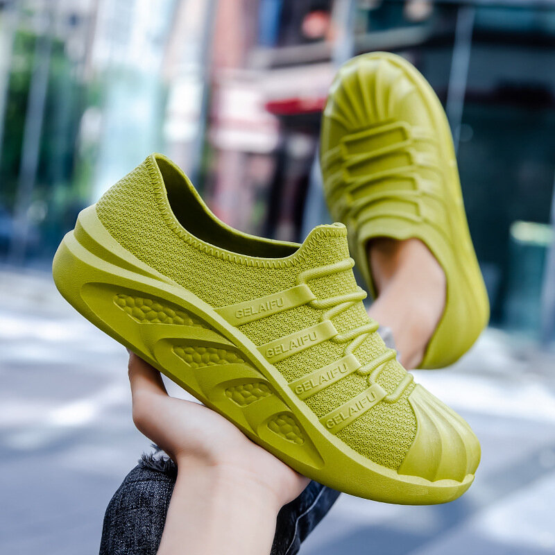 Мужские короткие резиновые сапоги, взрослые резиновые сапоги, легкие, прочные, износостойкие резиновые туфли, кухонные нескользящие низкие водонепроницаемые туфли.