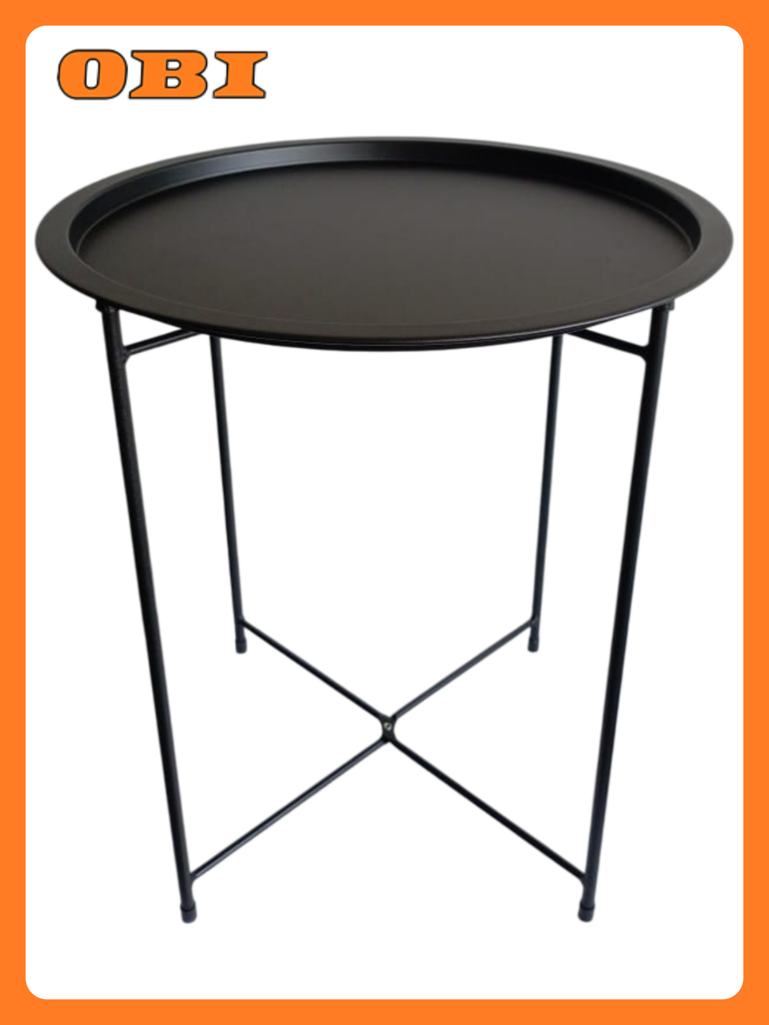 Столик садовый Vita Иос, металлический, с круглой столешницей, черный