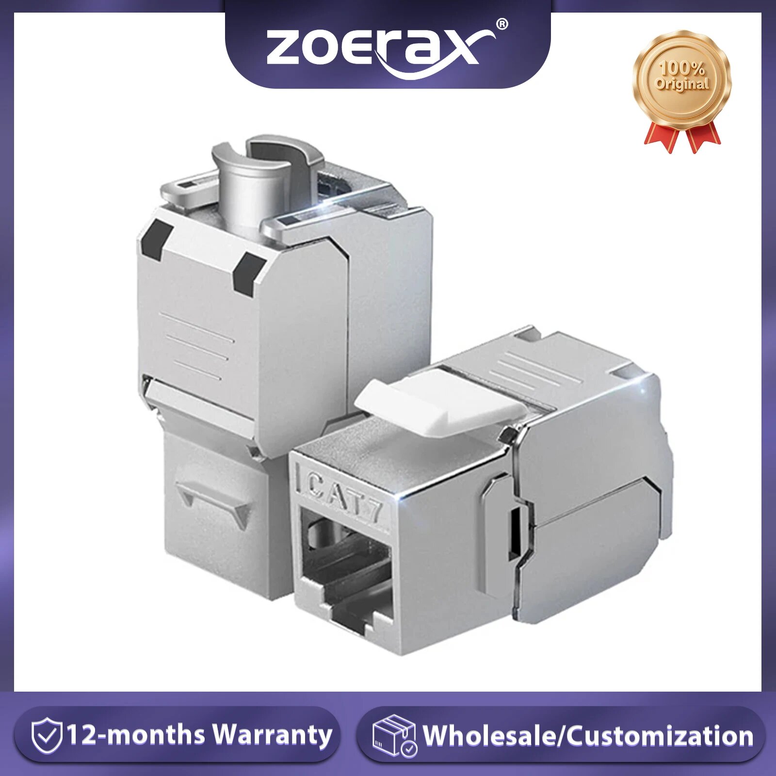 ZoeRax ZPBMKCAT7 CAT7 экранированный keystone jack 10 PCS