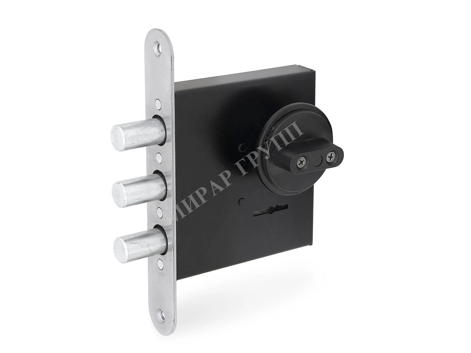 Замок врезной Ригель "Крепыш-ПК" никель