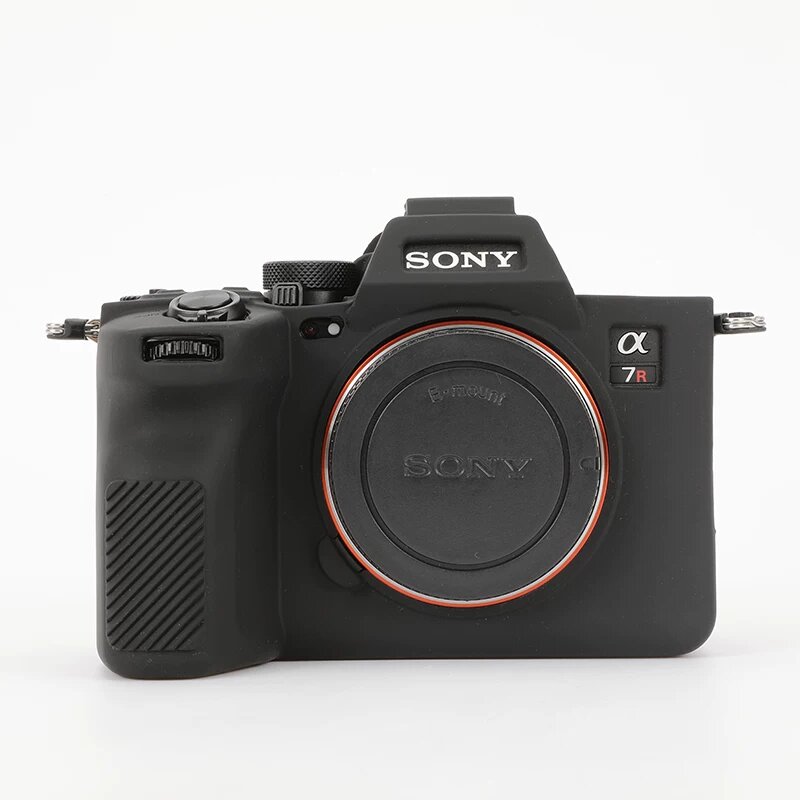 Премиум-кассета из толстого глянцевого силикона для камеры Sony A7R5, черный цвет, защитный чехол, 1 шт