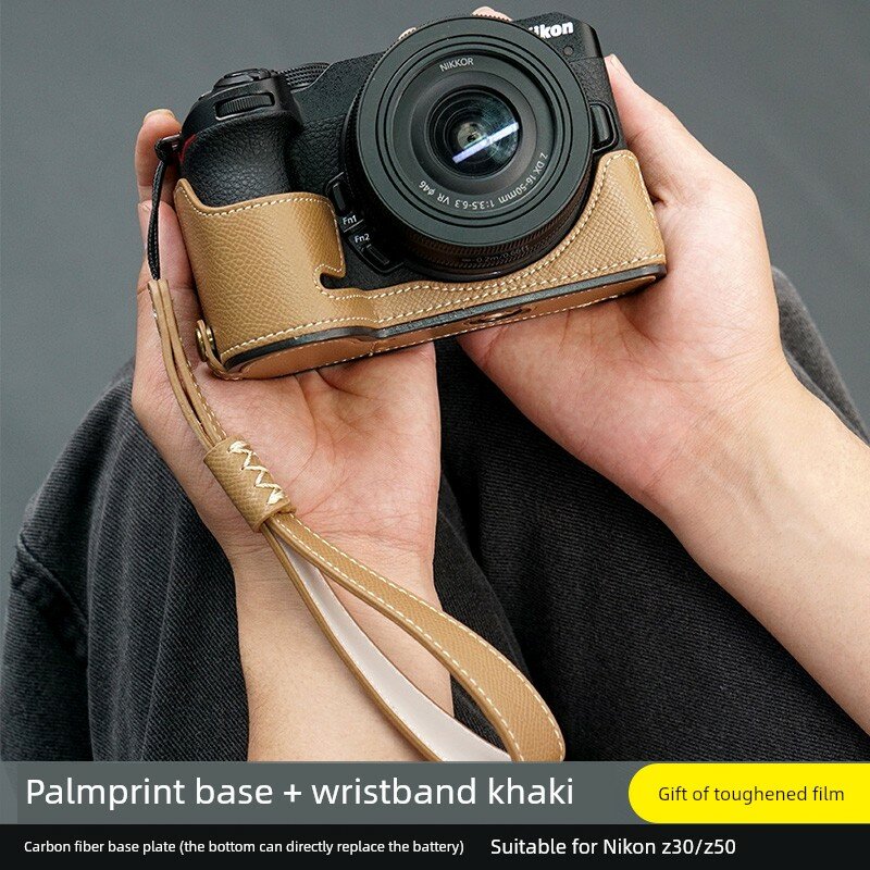 Чехол для камеры Nikon Z30 с подставкой под отпечаток пальца и браслетом, кремовый цвет, практичная переносная сумка