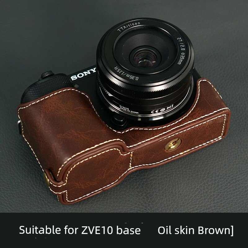Sony ZV-E10 Основание из масляной кожи, бежевый крепеж