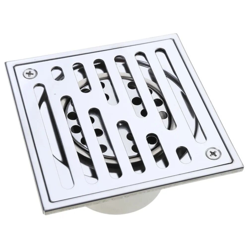 Квадратная решетка для душа из нержавеющей стали 110x110 мм