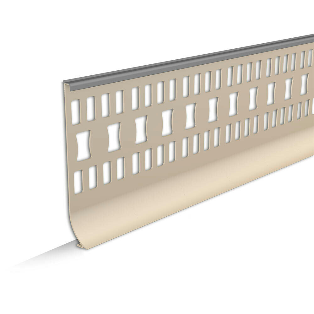 Плинтус ПВХ напольный Идеал 100 мм темно-серый гладкий 2200 мм под линолеум