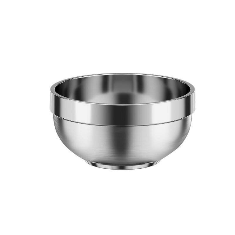 Прямые поставки с завода: круглая миска для риса из нержавеющей стали 304, двухслойная термоизолированная миска для