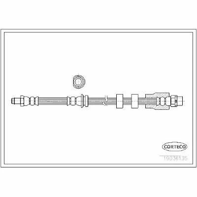 Шланг тормозной CORTECO 19036135 передний 465 мм BMW 3 E90, E91, E92 xDrive 05-13