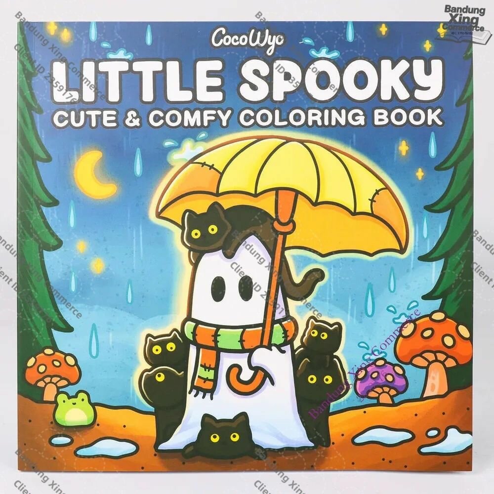 Раскраска антистресс для взрослых и подростков Little Spooky 2, мистические существа и уютные образы для снятия стресса, арт-терапия и творческий отдых