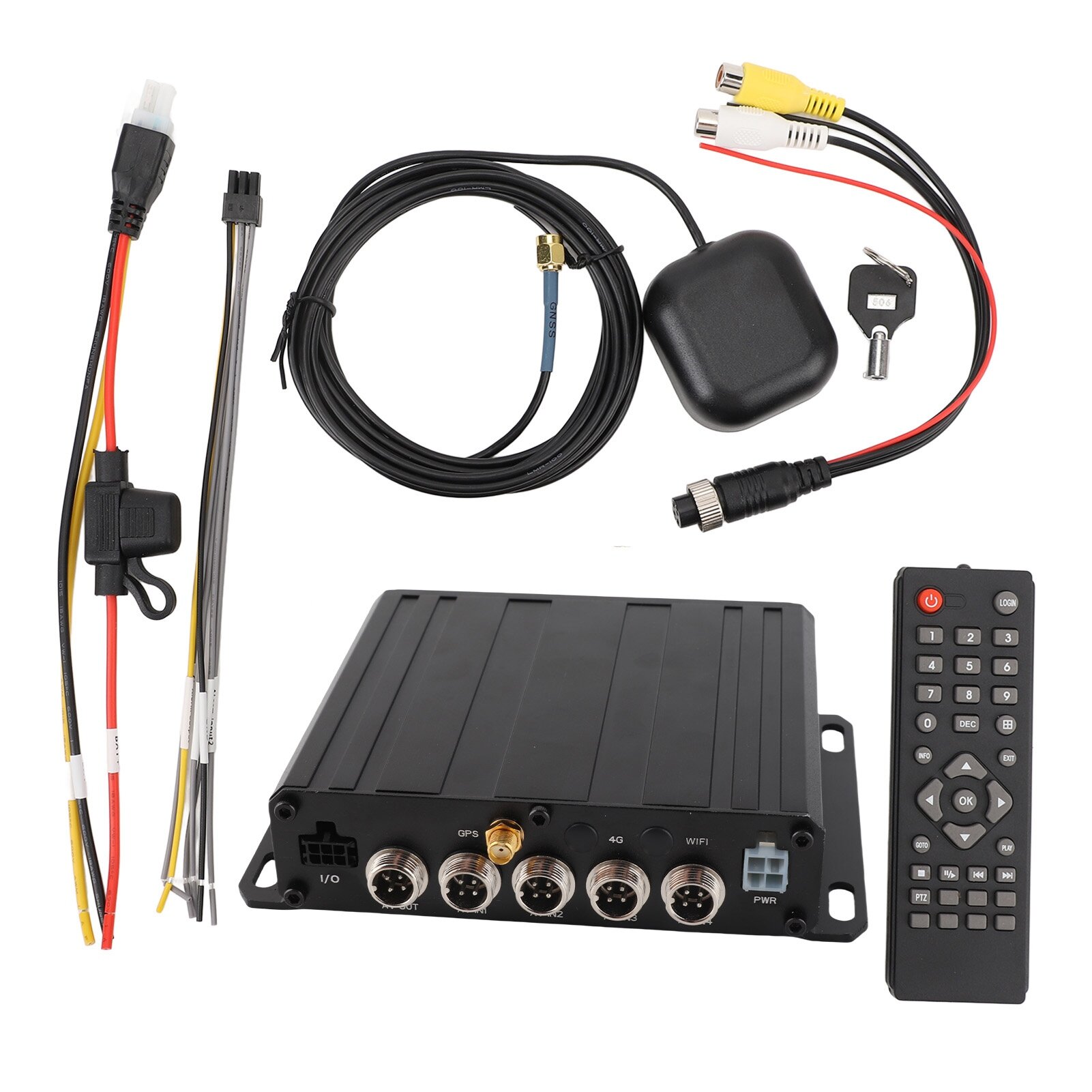 4-канальный видеосплиттер DC12V 24V 1080P, GPS, запись маршрута, парковочная камера, блок управления для грузовиков, автобусов, катеров, 256G