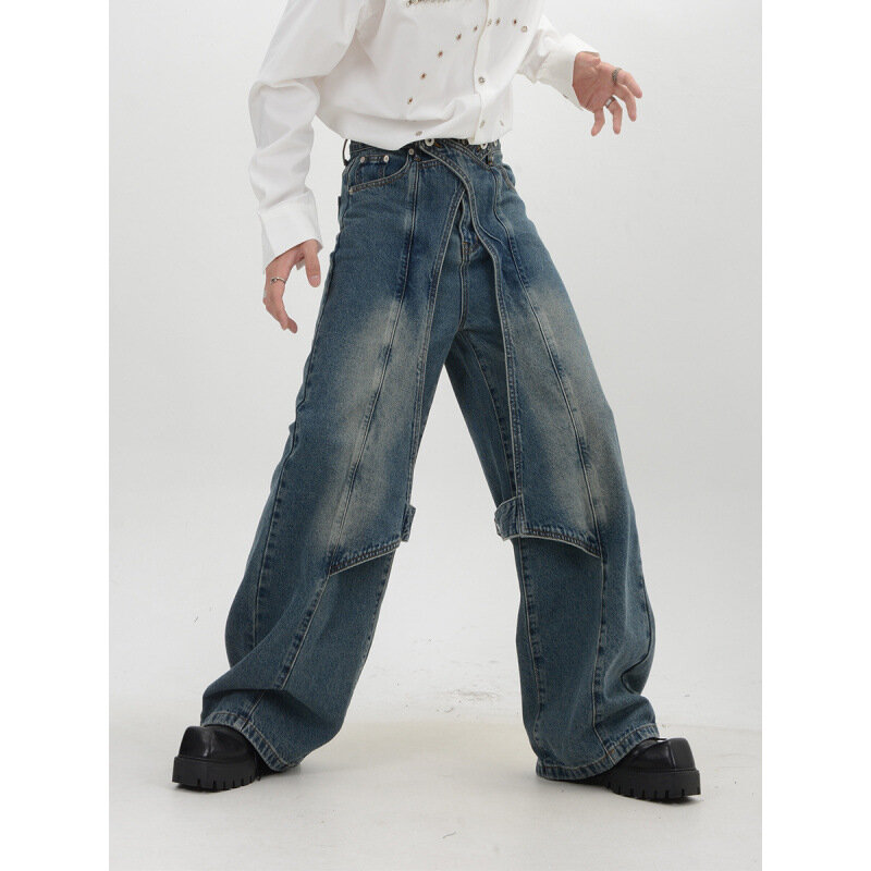 Тренд RONG CH Мужские Джинсы Лето Светлые Потертые Слим Кроп Эластичные Деним, Размер_2XL