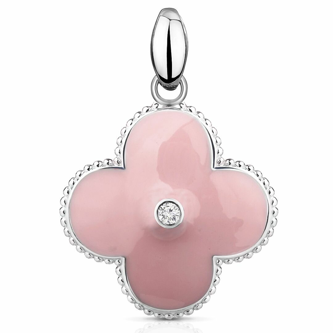 Подвеска Русские Самоцветы, серебро, 925 проба, бриллиант