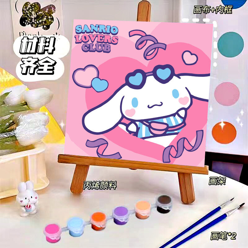 Цифровая картина маслом 20*20, аниме, раскраска маслом, ручная роспись маслом, декор для спальни.