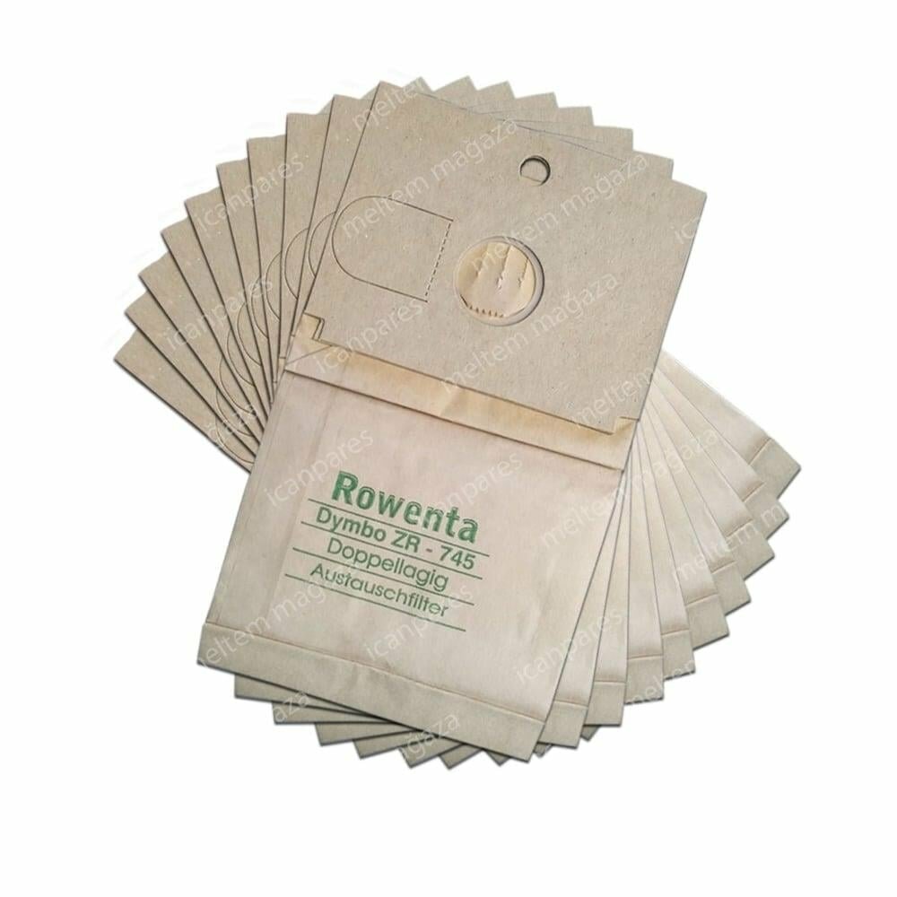Совместимо С Пылесосами Rowenta Dymbo Es040, Dymbo Plus, Zr 745. Бумажный Пылесборник (10 Шт.)