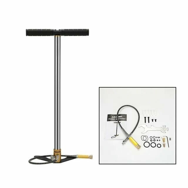 300bar 30mpa 4500psi Компрессор для винтовок 3-ступенчатый насос PCP, серебристый