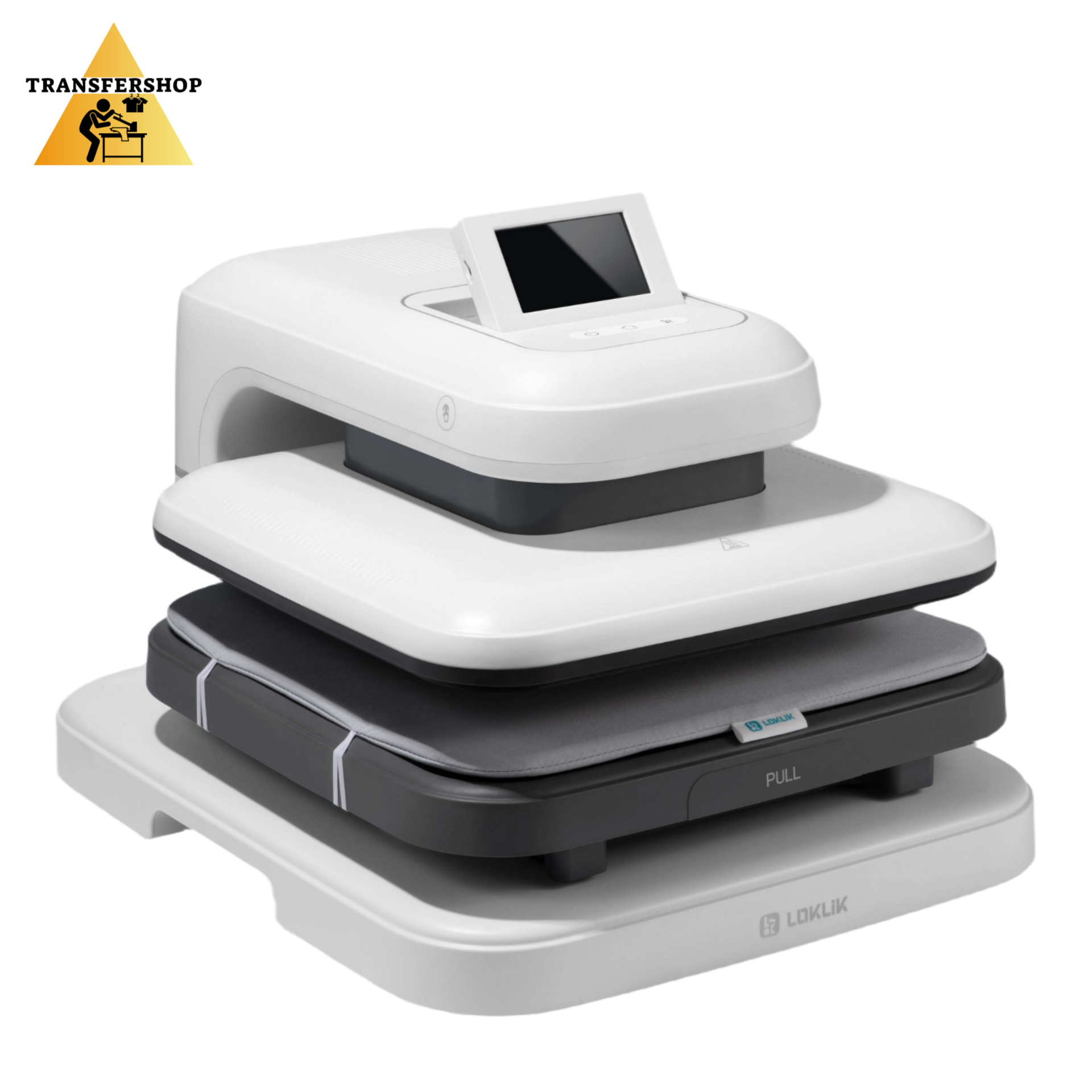 Термопресс авто 2 Белый 38х38см LOKLiK плоский для сублимации, кожи, термопленки, дтф, DTF, для футболок, сублимации, ткани