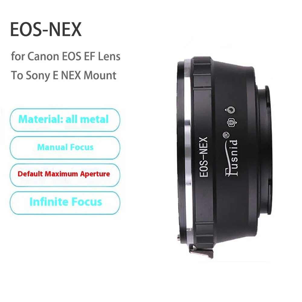 Переходные кольца для камеры EOS-NEX для объектива Canon EOS EF к креплению Sony E NEX-3 NEX-7 6 5N A7R III A6300 A6500 Конвертер видеокамеры