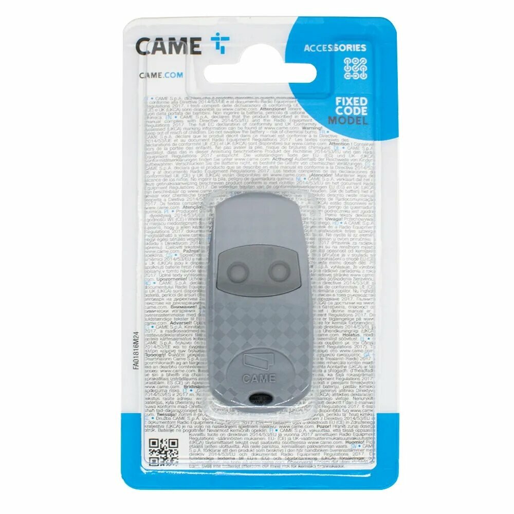 Пульт доступом Came TOP-432EE, 433 МГц, поддерживает клонирование пультов или прямое программирование двигателей гаражных ворот, с функциональностью, идентичной оригинальному оборудованию.
