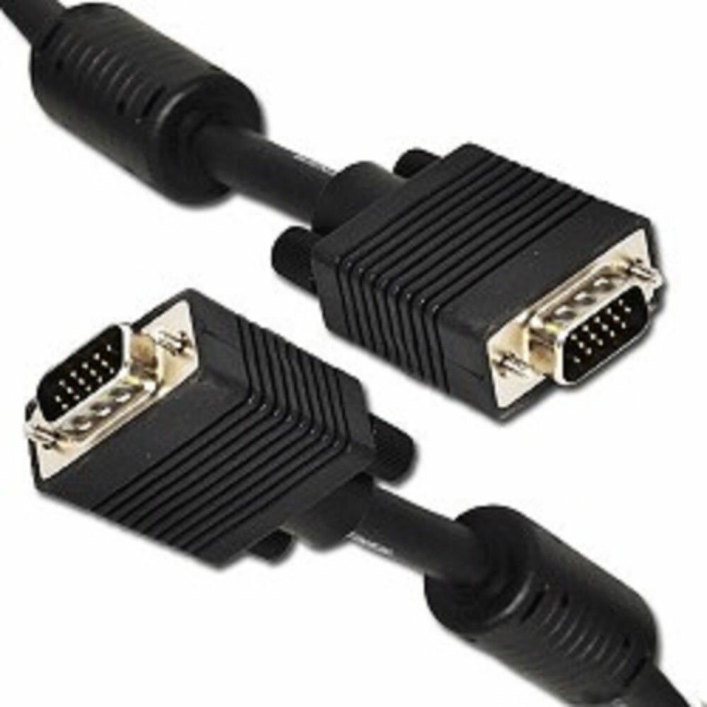 Gembird/Cablexpert CC-PPVGA-10M-B, Кабель VGA Premium , 15M/15M, 10м, черный, тройной экран, феррит. кольца